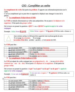 Leçon G10 : COD-COI : leçon CM1-CM2