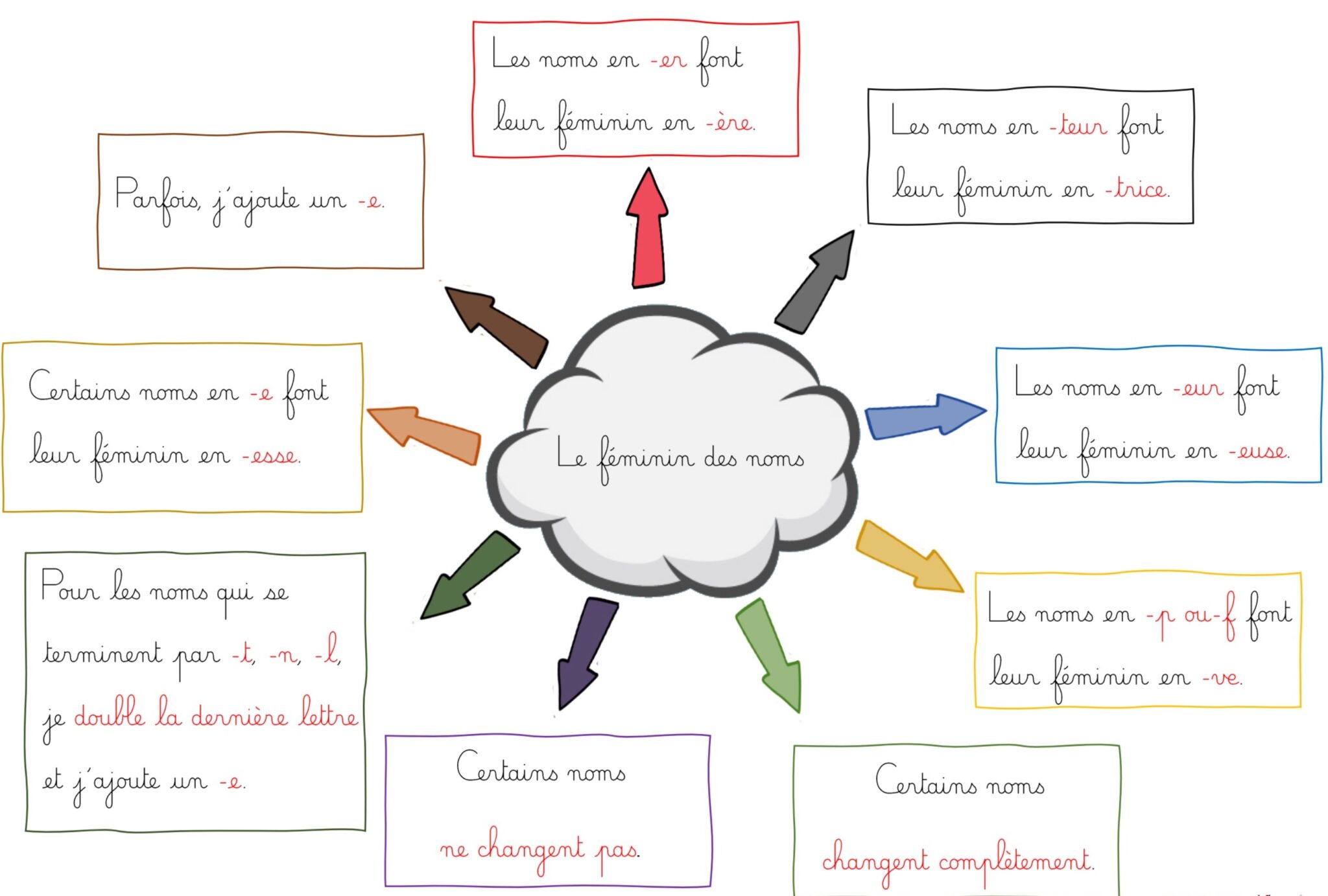 O10 Le genre (masculin et féminin des noms) : exercices...