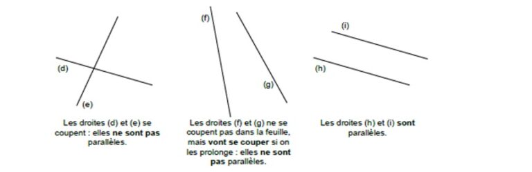 Les droites parallèles : leçon CM1-CM2