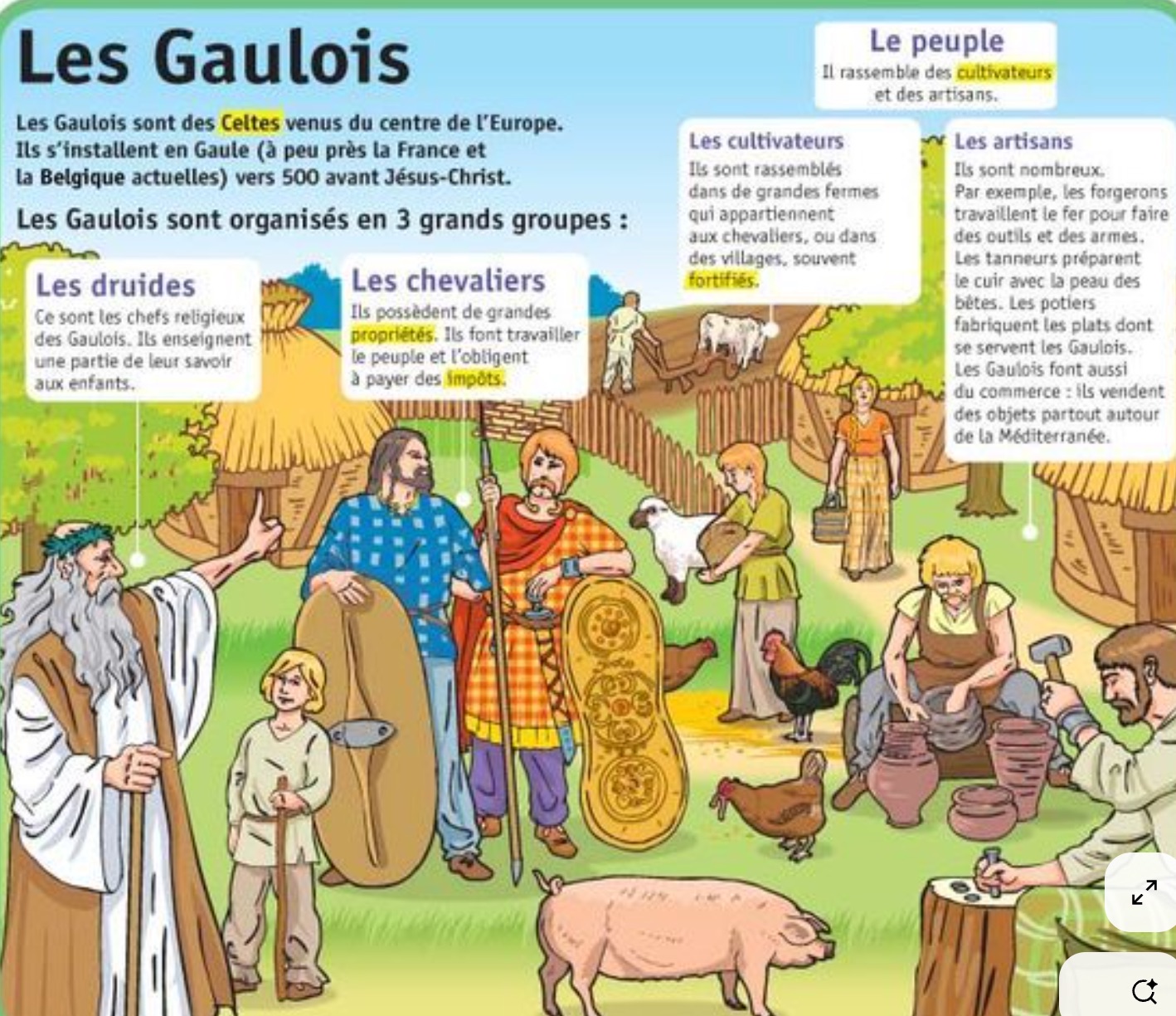 La Gaule celtique CM1 : leçon complète sur les Gaulois